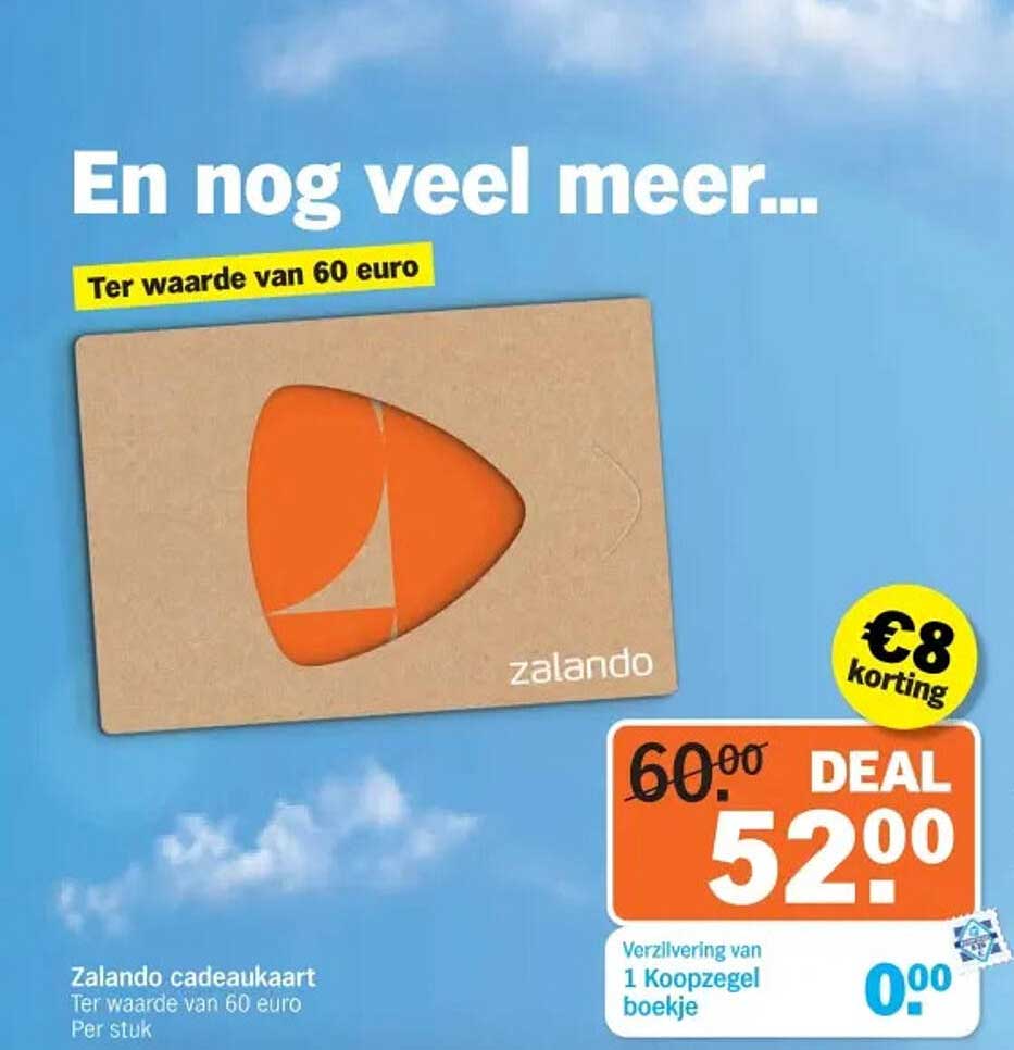 Zalando Cadeaukaart Aanbieding bij Albert Heijn - FolderFeest.nl