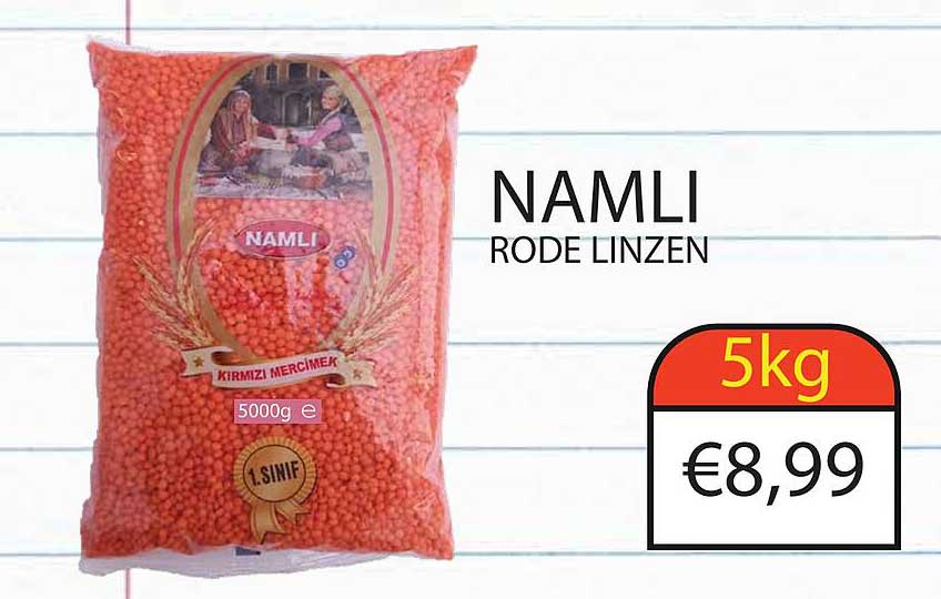 Namli Rode Linzen Aanbieding bij Tanger Markt - FolderFeest.nl