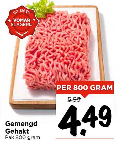 Gemengd Gehakt Aanbieding bij Vomar - FolderFeest.nl