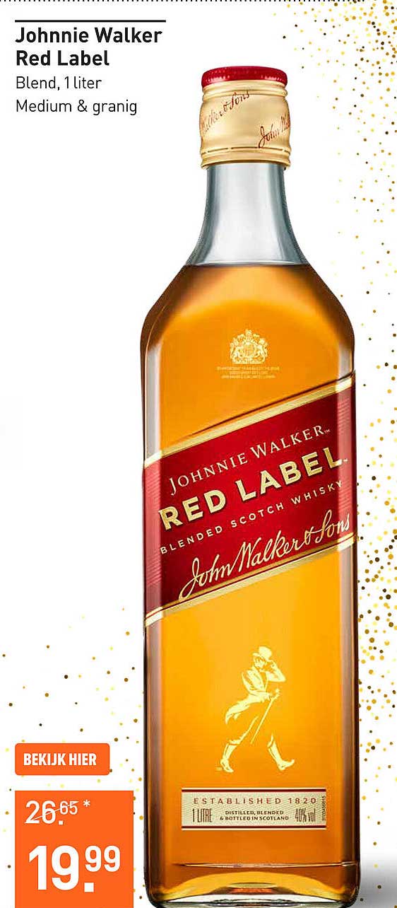 Johnnie Walker Red Label Aanbieding bij Gall & Gall - FolderFeest.nl