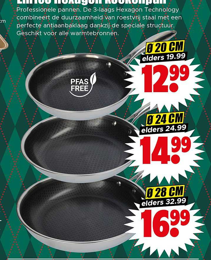 Entree Hexagon Koekenpan Aanbieding bij Dirk - FolderFeest.nl