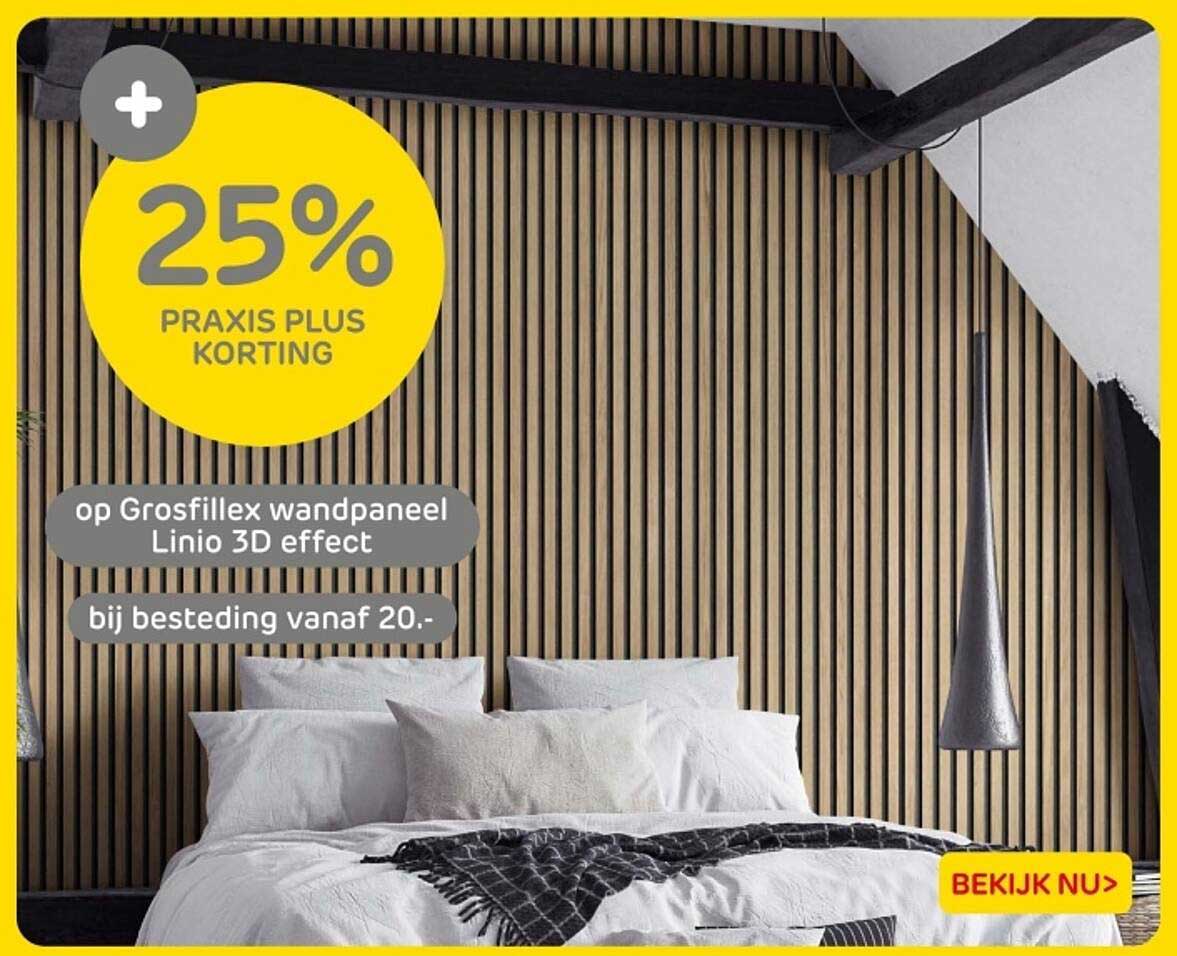 25% Praktijks Plus Korting Op Grosfillex Wandpaneel Linio 3D Effect Bij ...