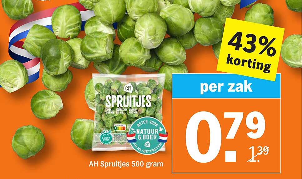 Ah Spruitjes 500 Gram Aanbieding bij Albert Heijn - FolderFeest.nl