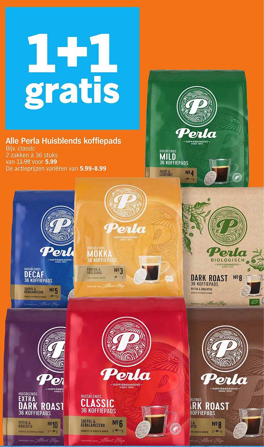 Alle Perla Huisblends Koffiepads Aanbieding bij Albert Heijn ...