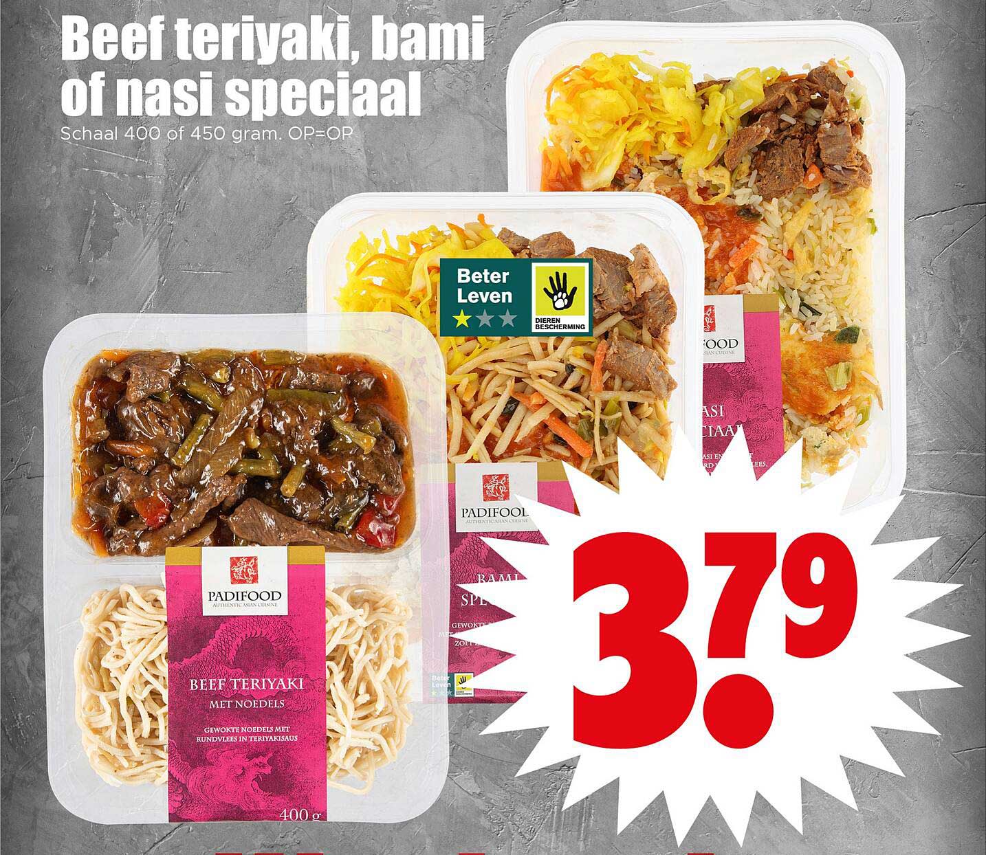 Beef Teriyaki, Bami Of Nasi Speciaal Aanbieding bij Dirk - FolderFeest.nl