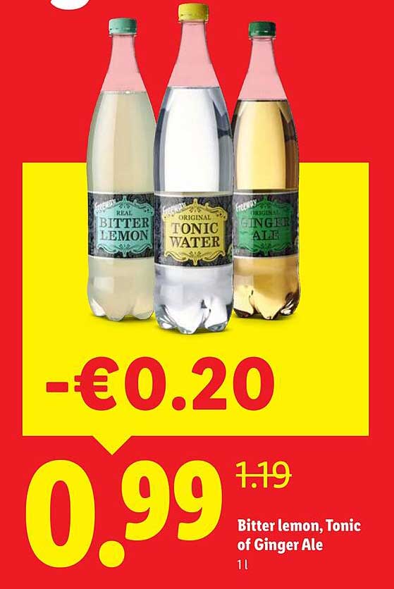 Bitter Lemon, Tonic Of Ginger Ale Aanbieding bij Lidl - FolderFeest.nl