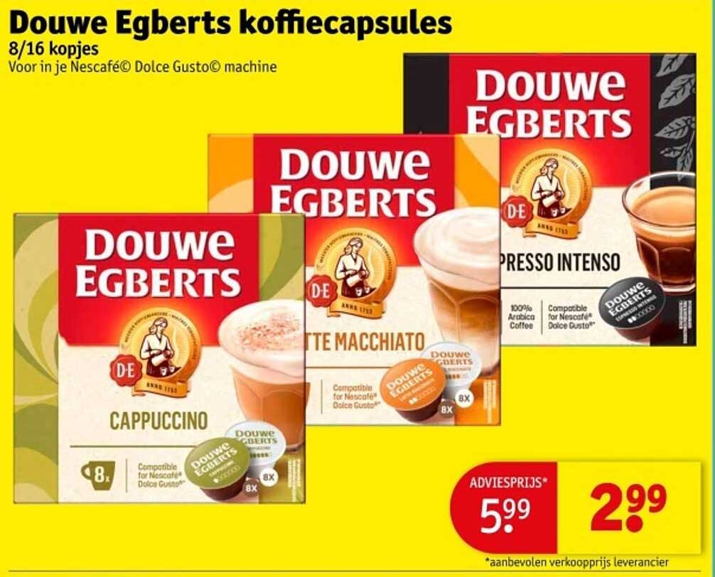 Douwe Egberts Koffiecapsules Aanbieding bij Kruidvat - FolderFeest.nl