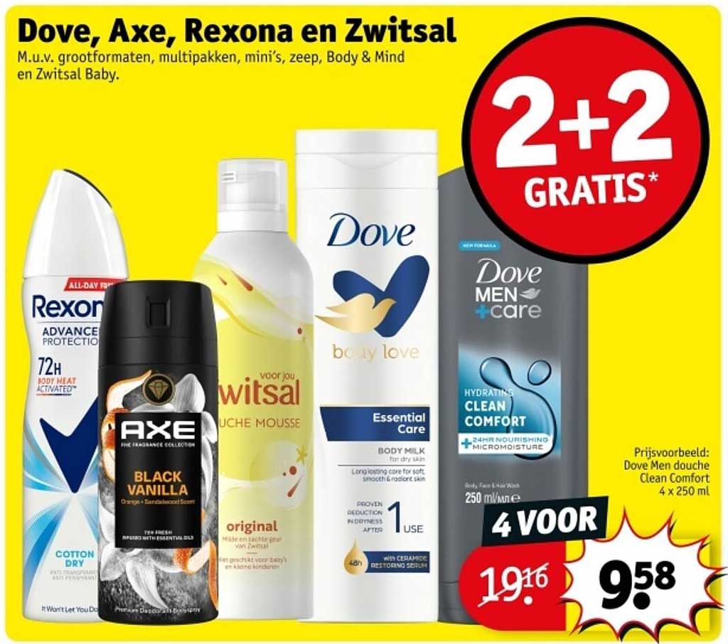 Dove, Zwitsal, Axe En Rexona Deodorant, Bad En Douche Aanbieding bij ...