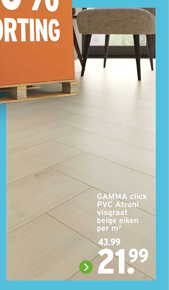 Gamma Click Pvc Atrani Visgraat Beige Eiken Per M² Aanbieding bij GAMMA ...