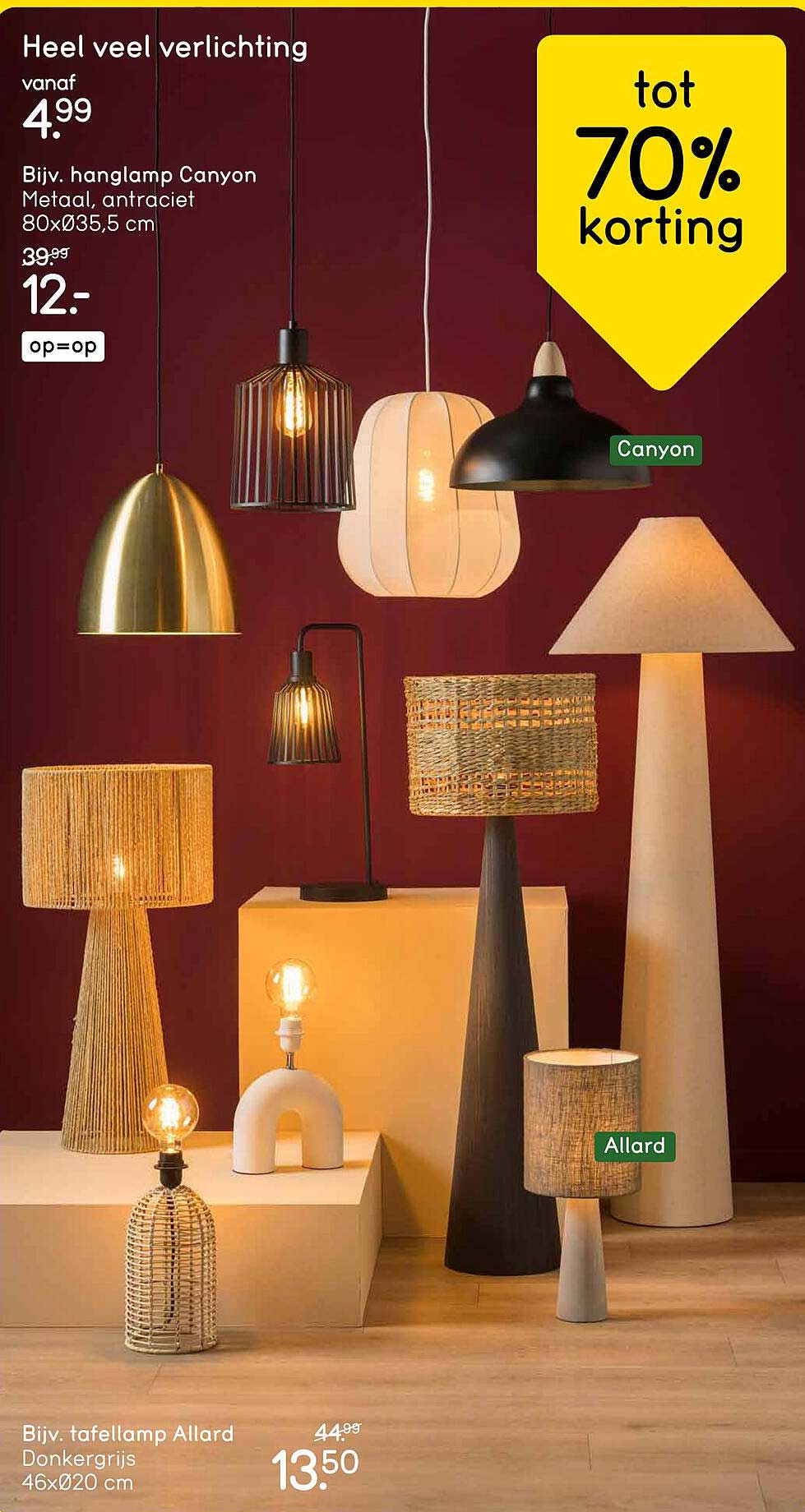 Heel Veel Verlichting Vanaf Aanbieding bij Leen Bakker - FolderFeest.nl