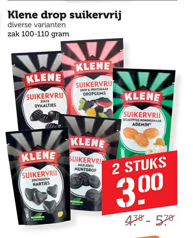 Klene Drop Suikervrij Aanbieding bij Coop - FolderFeest.nl