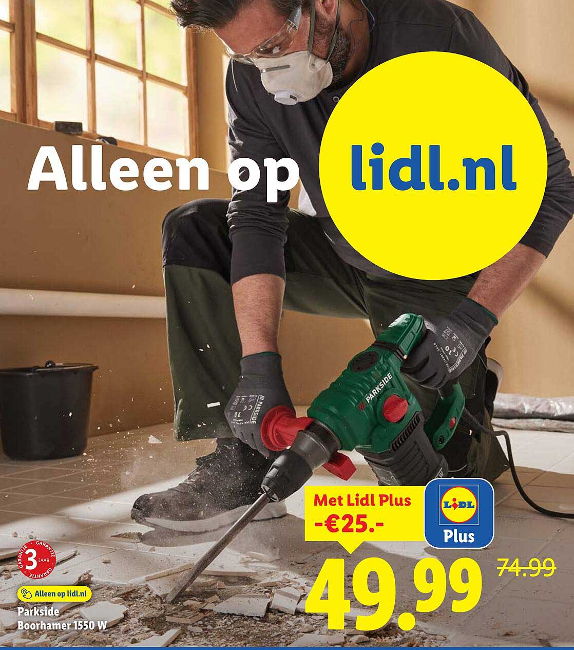 Parkside Boorhamer 1550 W Aanbieding bij Lidl - FolderFeest.nl