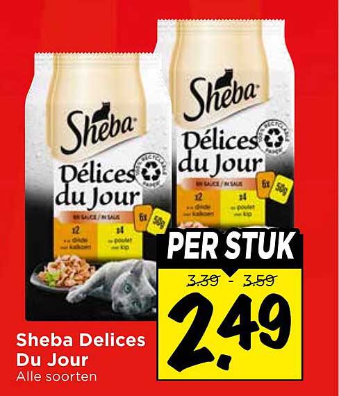 Sheba Delices Du Jour Aanbieding bij Vomar - FolderFeest.nl