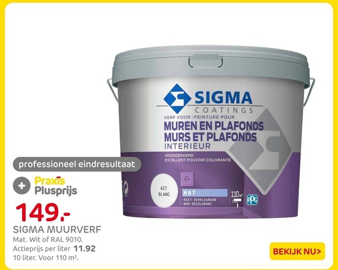 Sigma Muurverf Aanbieding bij Praxis - FolderFeest.nl