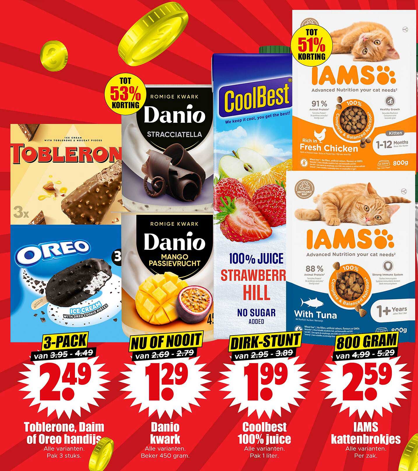 Toblerone, Daim Of Oreo Handijs Aanbieding bij Dirk - FolderFeest.nl