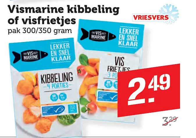 Vismarine Kibbeling Of Visfrietjes Pak 300/350 Gram Aanbieding bij Coop ...
