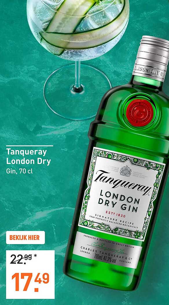 Tanqueray London Dry Gin aanbieding bij Gall & Gall