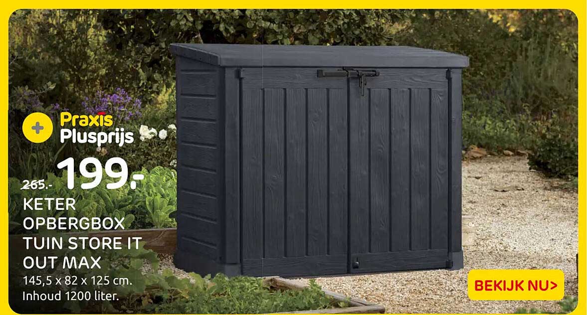 Keter Opbergbox Tuin Store It Out Max Aanbieding bij Praxis ...