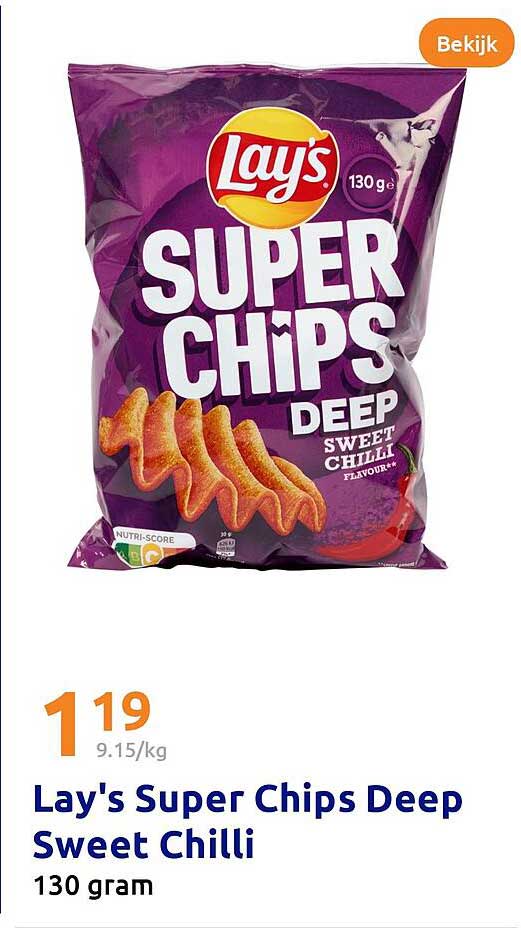 Lay's Super Chips Deep Sweet Chilli aanbieding bij Action