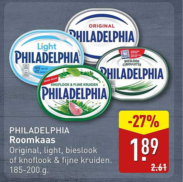 Philadelphia Roomkaas aanbieding bij ALDI