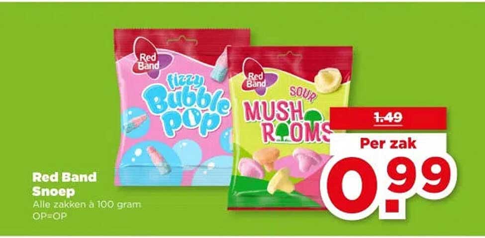 Red Band Snoep Aanbieding bij PLUS - FolderFeest.nl