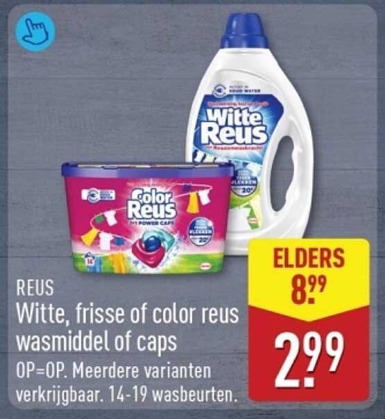 Reus Witte, Frisse Of Color Reus Wasmiddel Of Caps Aanbieding bij ALDI ...