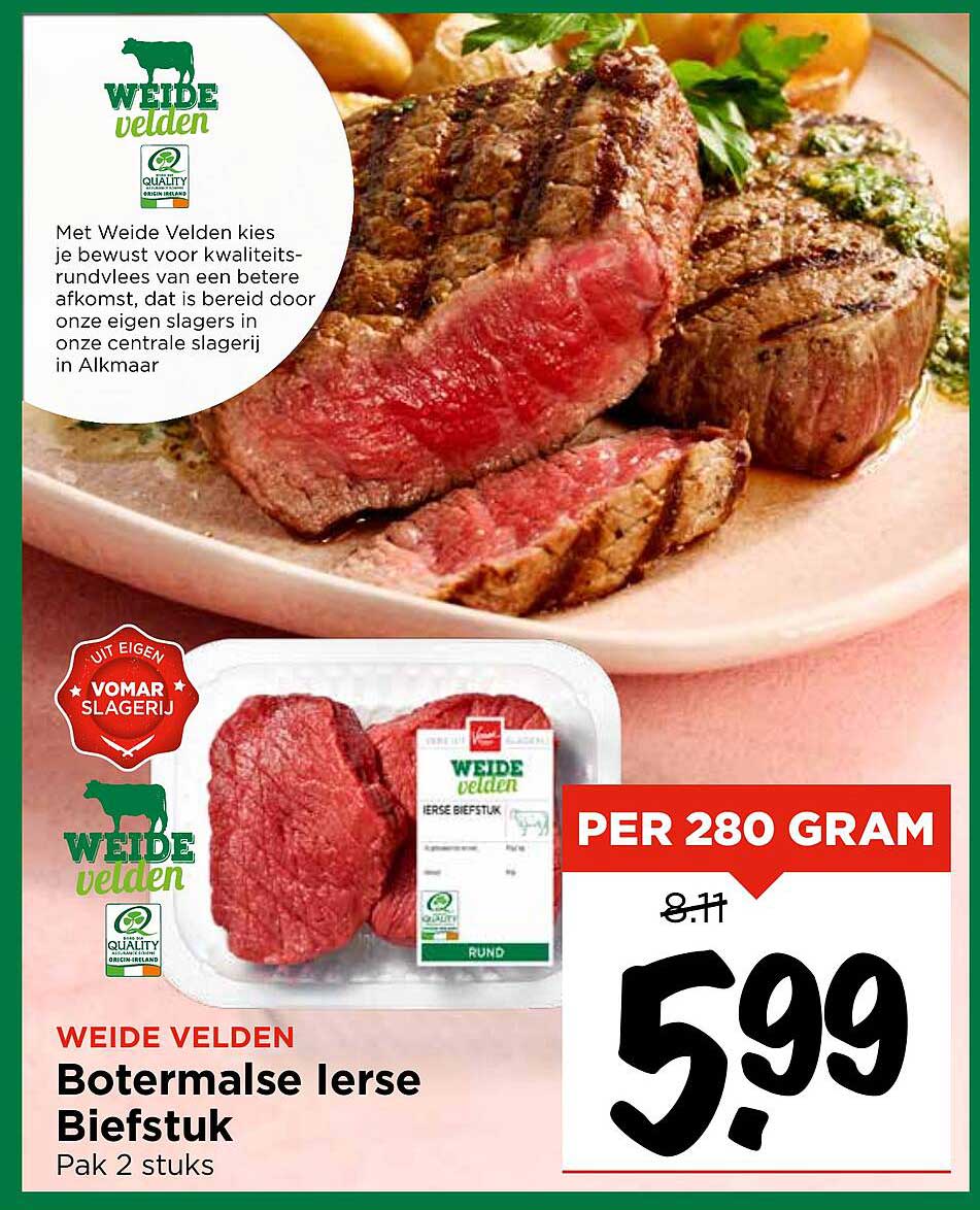 Botermalse Ierse Biefstuk aanbieding bij Vomar