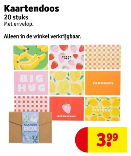 Kaartendoos 20 Stukken Met Envelop aanbieding bij Kruidvat