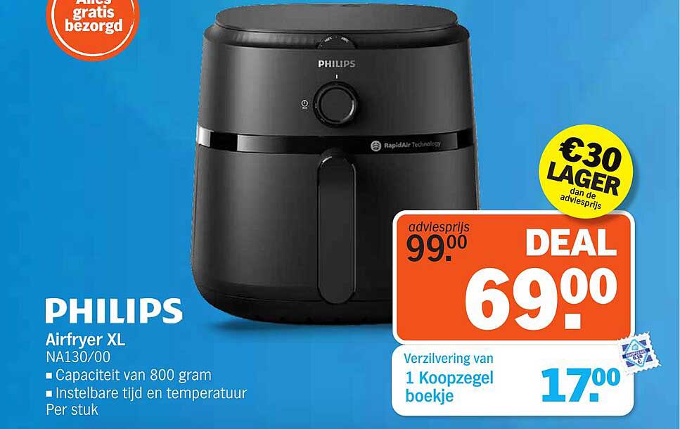 Philips Airfryer Xl Na130/00 aanbieding bij Albert Heijn
