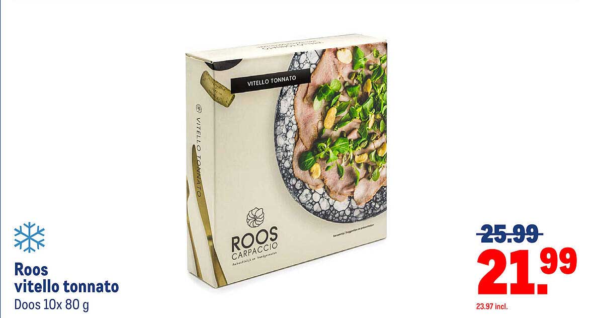 Roos Vitello Tonnato Doos 10X 80 G Aanbieding bij Makro - FolderFeest.nl
