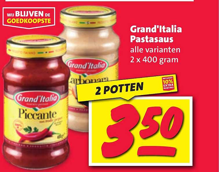 Grand'italia Pastasaus Aanbieding bij Nettorama - FolderFeest.nl
