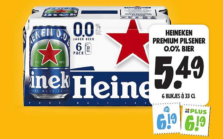 Heineken Premium Pilsener 0.0% Bier Aanbieding bij Jumbo - FolderFeest.nl