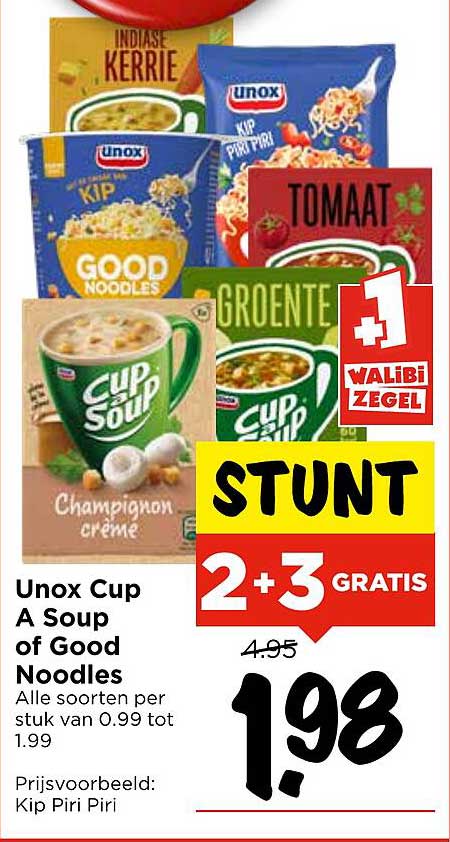 Unox Cup A Soup Of Good Noodles Aanbieding bij Vomar - FolderFeest.nl