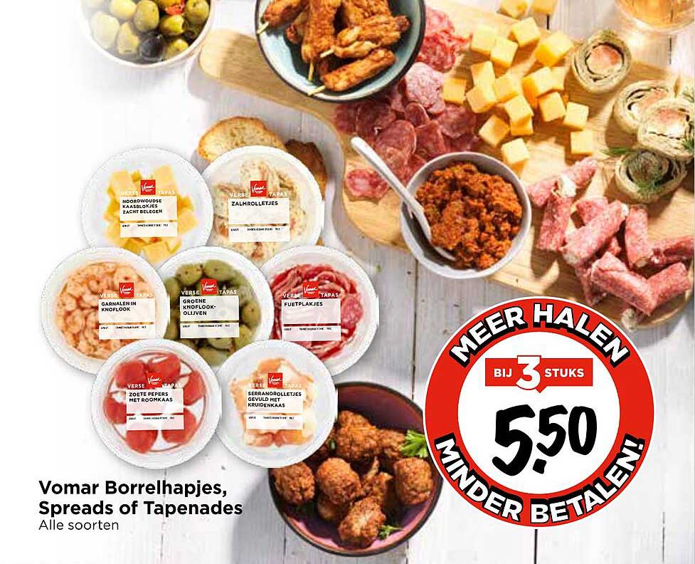 Vomar Borrelhapjes, Spreads Of Tapenades aanbieding bij Vomar