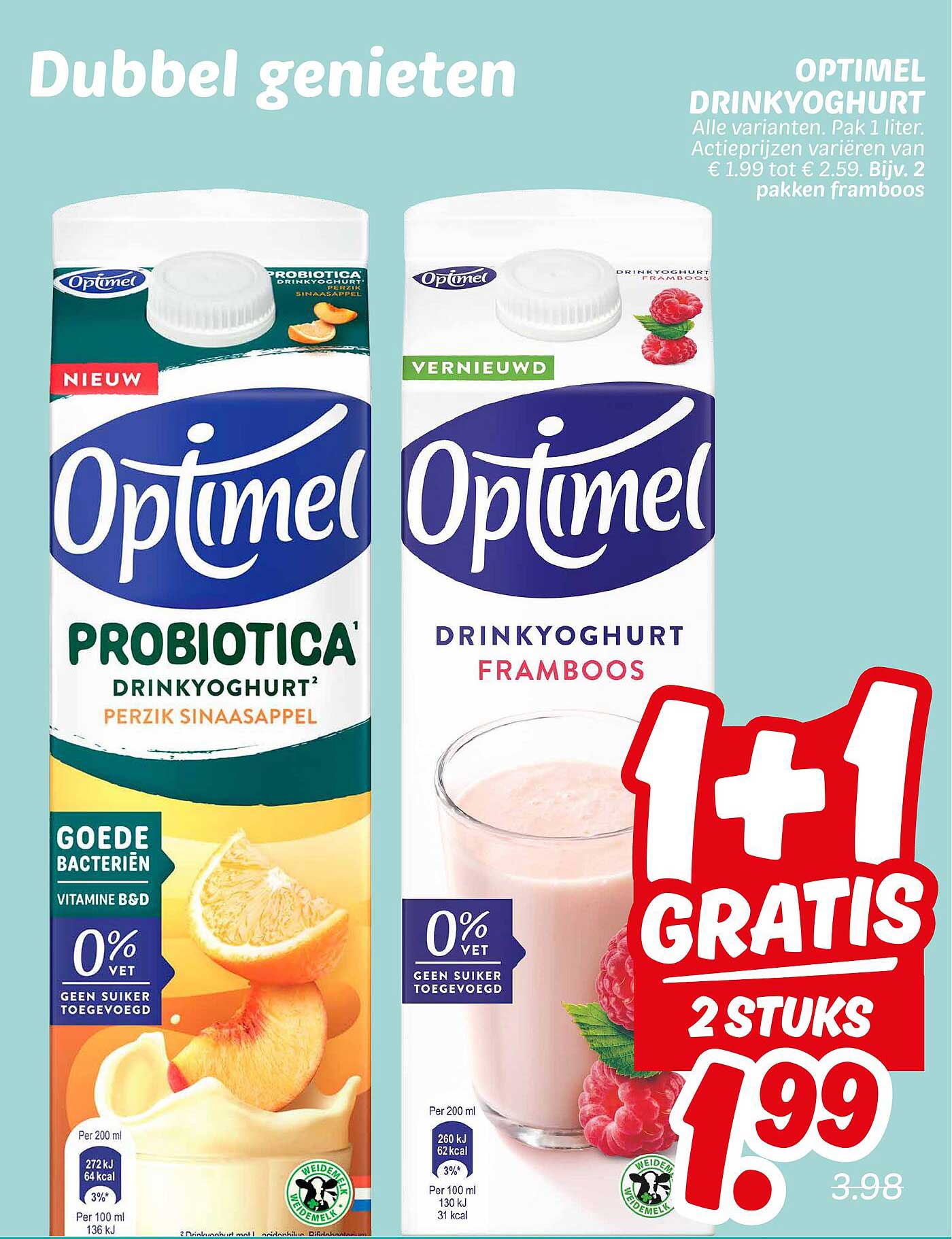 Optimel Drinkyoghurt Aanbieding bij Dekamarkt - FolderFeest.nl