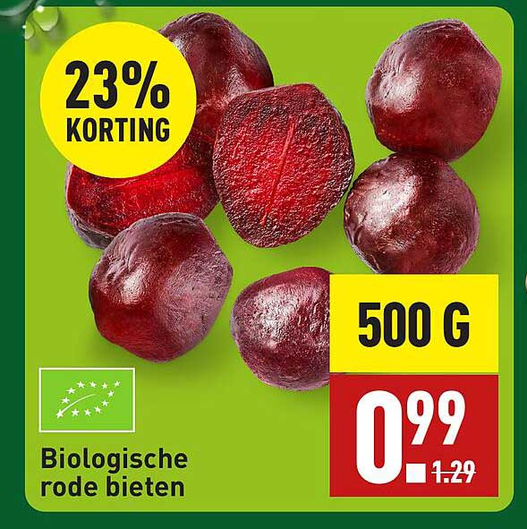 Biologische Rode Bieten Aanbieding bij ALDI - FolderFeest.nl
