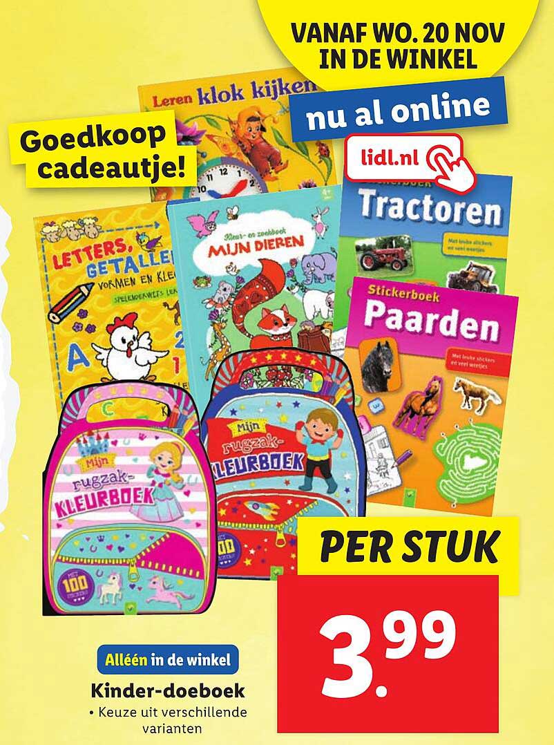 Kinder-Doeboek aanbieding bij Lidl