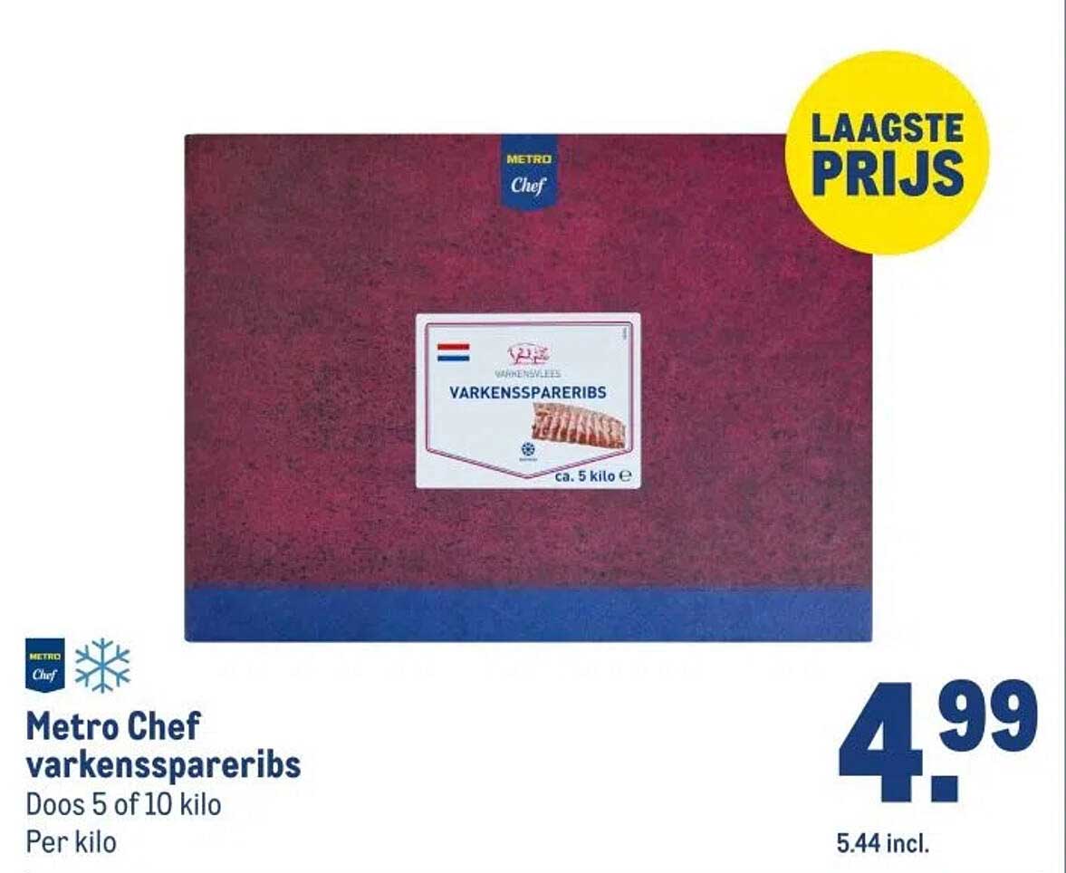 Metro Chef Varkensspareribs Aanbieding bij Makro - FolderFeest.nl
