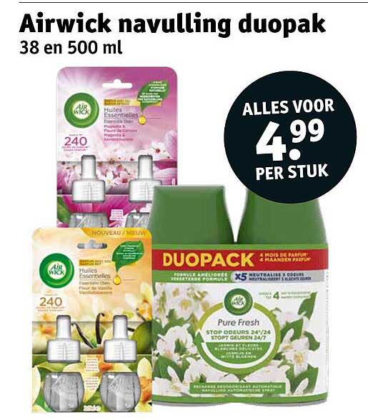 Airwick Navulling Duopak aanbieding bij Kruidvat