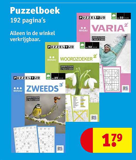 Puzzelboek aanbieding bij Kruidvat