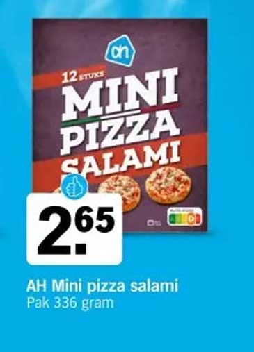 Ah Mini Pizza Salami Aanbieding bij Albert Heijn - FolderFeest.nl