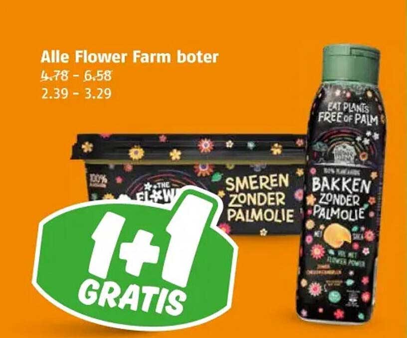 Alle Flower Farm Boter Aanbieding bij Poiesz - FolderFeest.nl