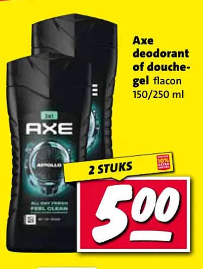 Axe Deodorant Of Douchegel Flacon 150/250 Ml Aanbieding bij Nettorama ...