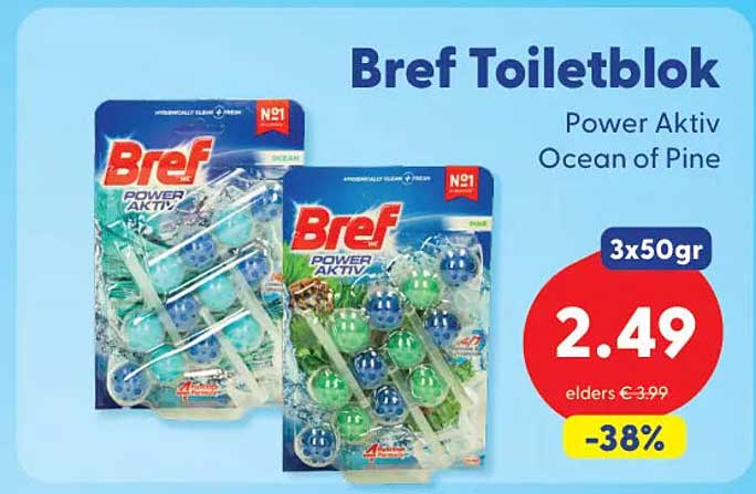 Bref Toiletblok Power Aktiv Ocean Of Pine Aanbieding bij Die Grenze ...