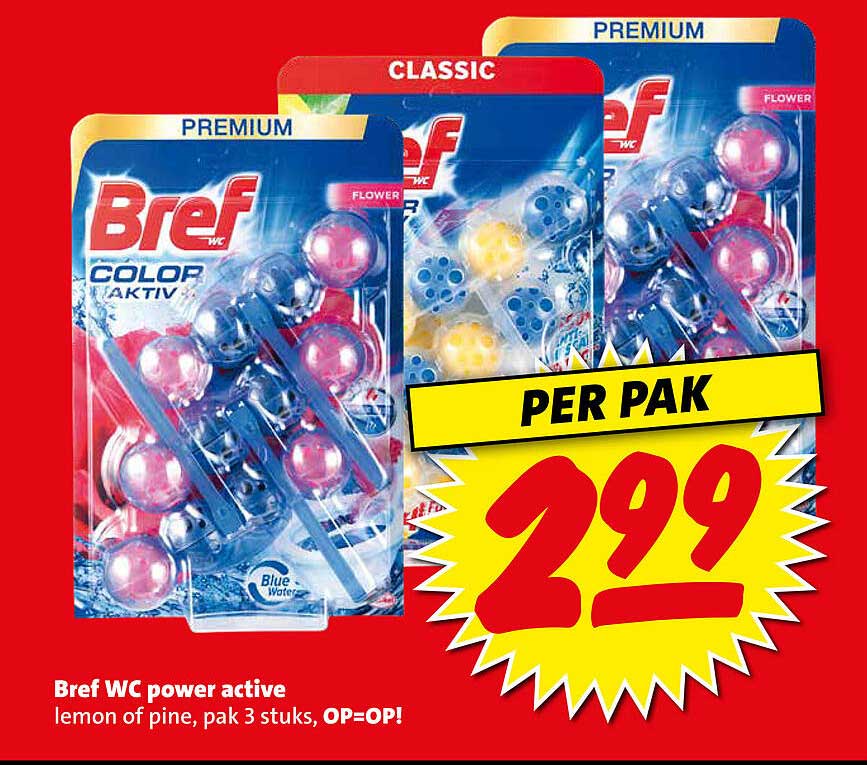 Bref Wc Power Active Lemon Of Pine, Pak 3 Stuks, Op=Op! Aanbieding bij ...