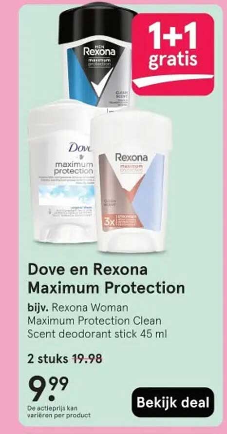 Dove En Rexona Maximum Protection Aanbieding bij Etos - FolderFeest.nl