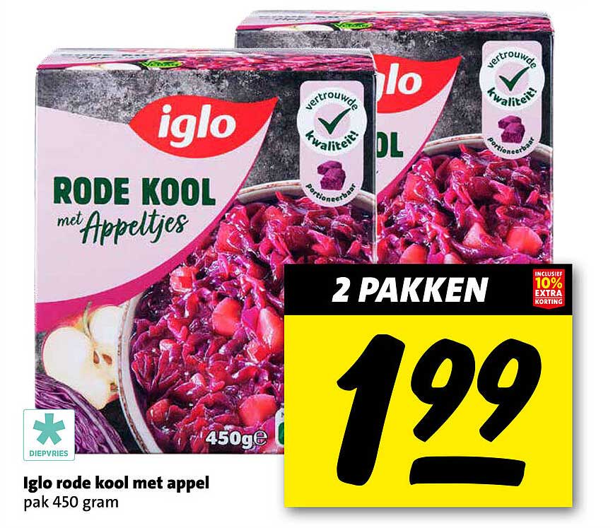 Iglo Rode Kool Met Appel Aanbieding bij Boni - FolderFeest.nl