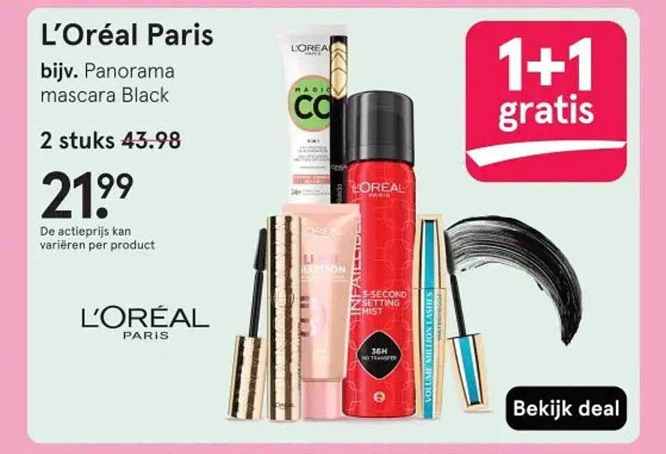 L’oréal Paris Bijv. Panorama Mascara Black Aanbieding bij Etos ...