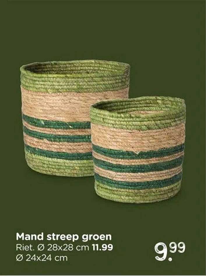 Vaas Groen Streep Aanbieding bij Xenos - FolderFeest.nl