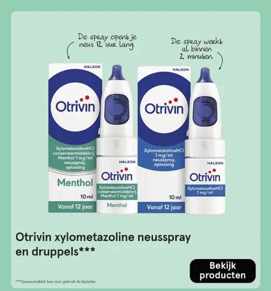 Otrivin Xylometazoline Neusspray En Druppels*** Aanbieding bij Etos ...